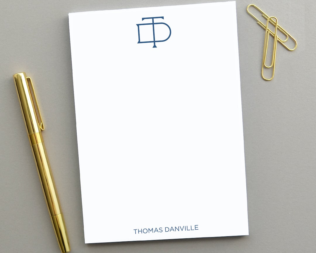 Personalized Notepad for Men, Monogrammed Notepad for Men, Custom Men's ...