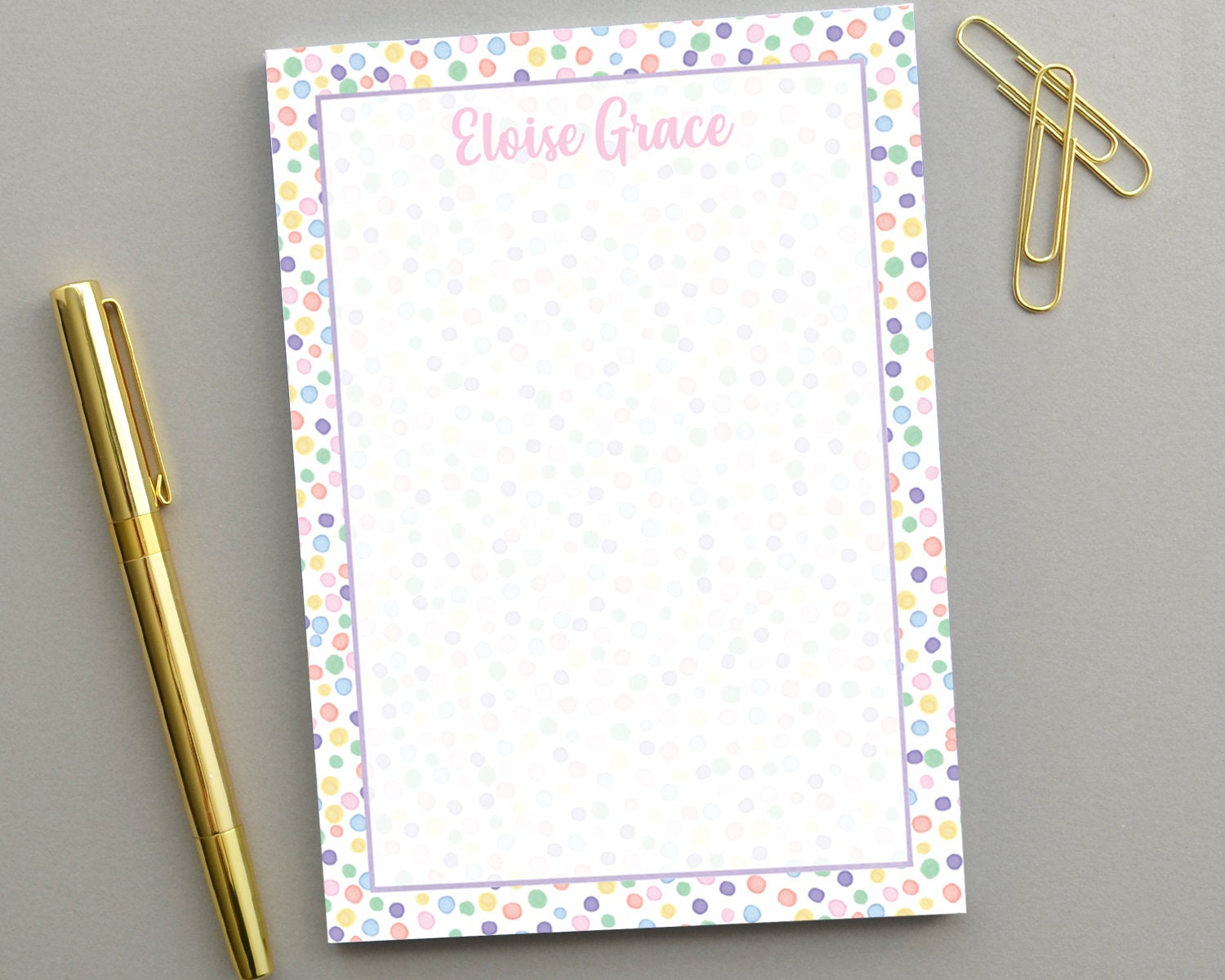Girls Personalized Notepad Personalized Kids Notepad Girls | Etsy
