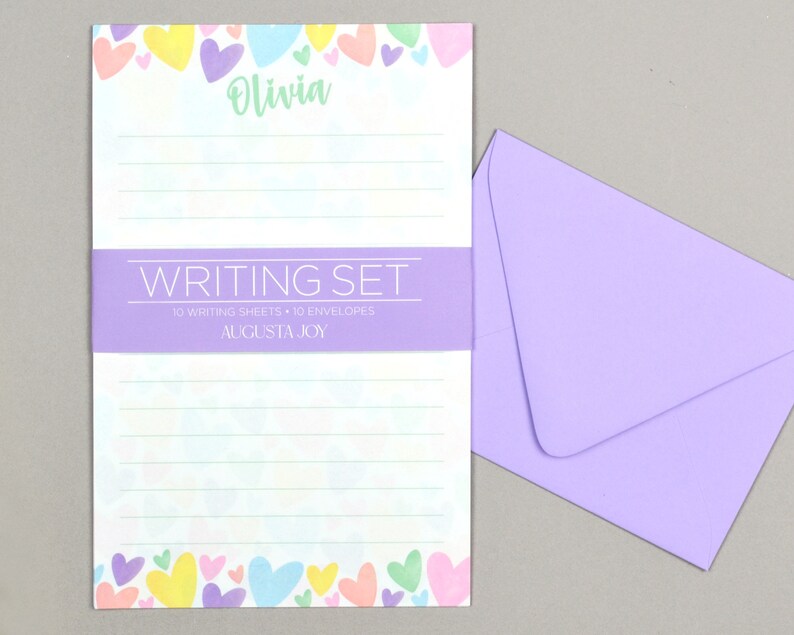 Personalized Stationary Set Kids Letter Writing Set Writing - Etsy