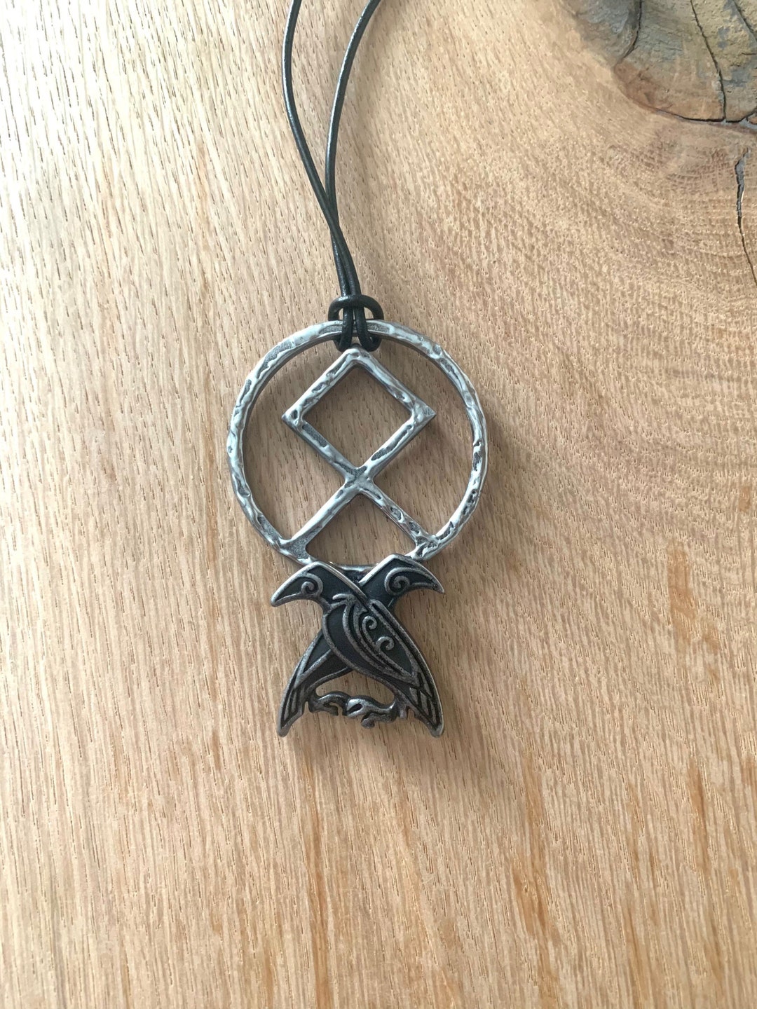 Odal Raven Rune Munin Hugin Unique Mjölnir Viking - Etsy