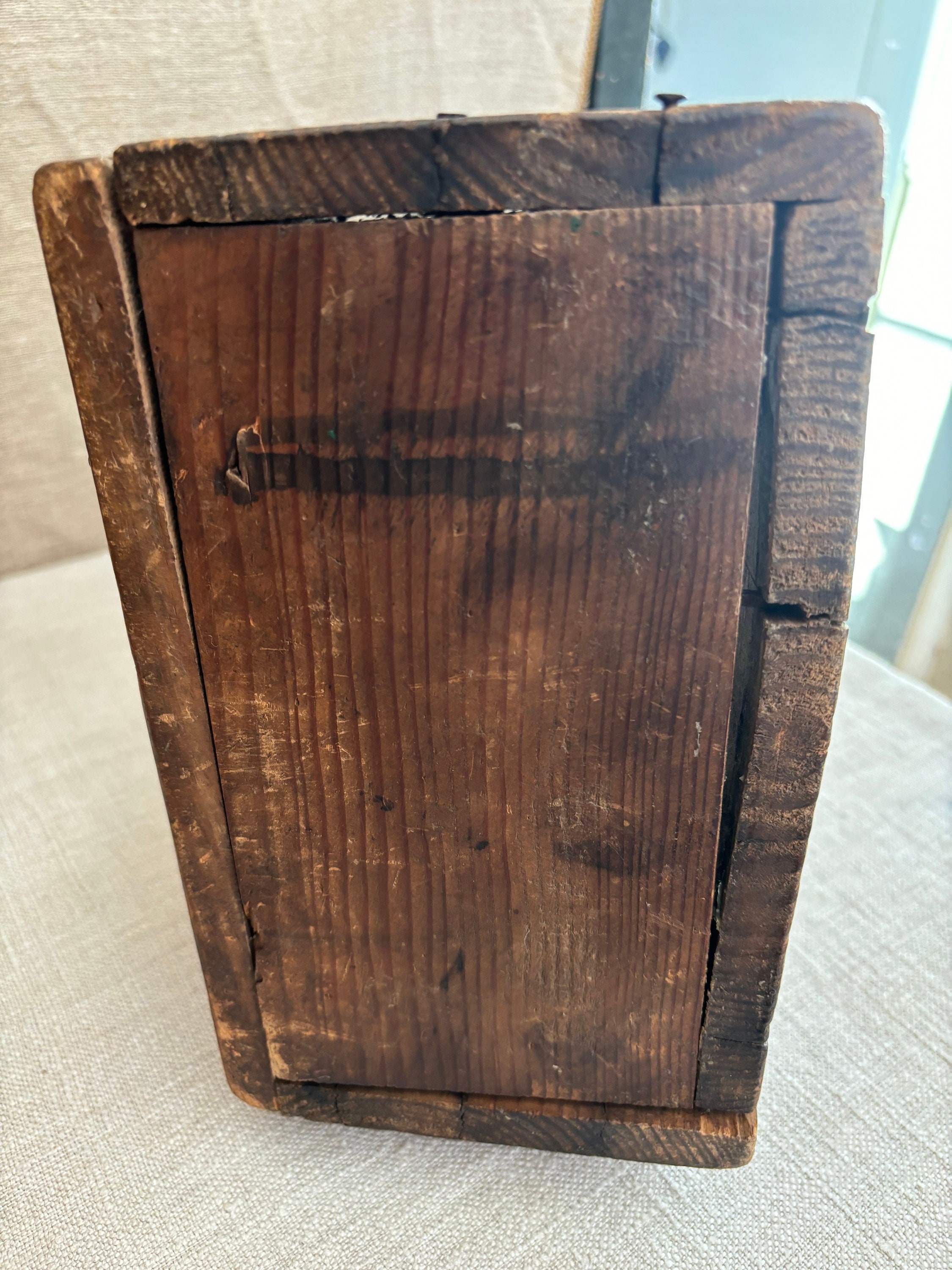 19th Century Tall, Hanging Scouring Box, New England, Primitive Kitchen ...