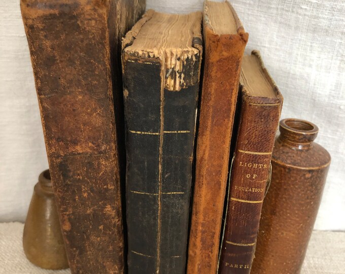 Stack of 19th C School Books, History, Geography, Reading, Lights of ...