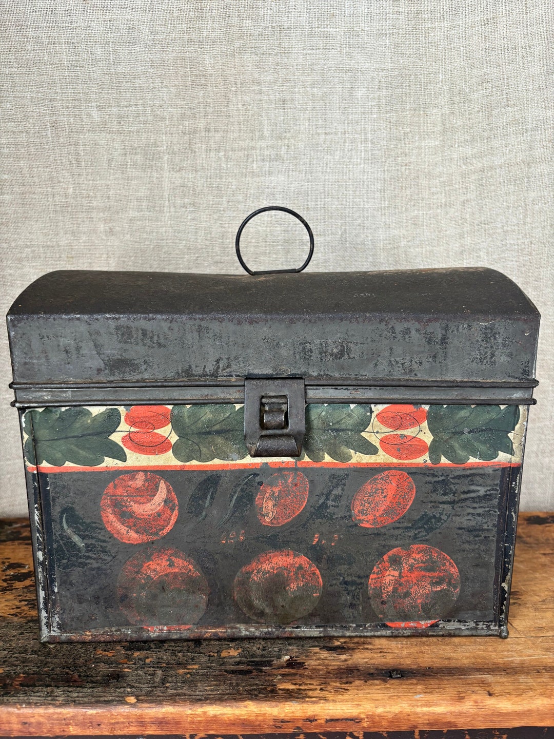 19th Century Tole Decorated Document Box Floral Decoration - Etsy