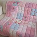 Handmade, Hand Quilted Patchwork Cot Bed Quilt - Etsy