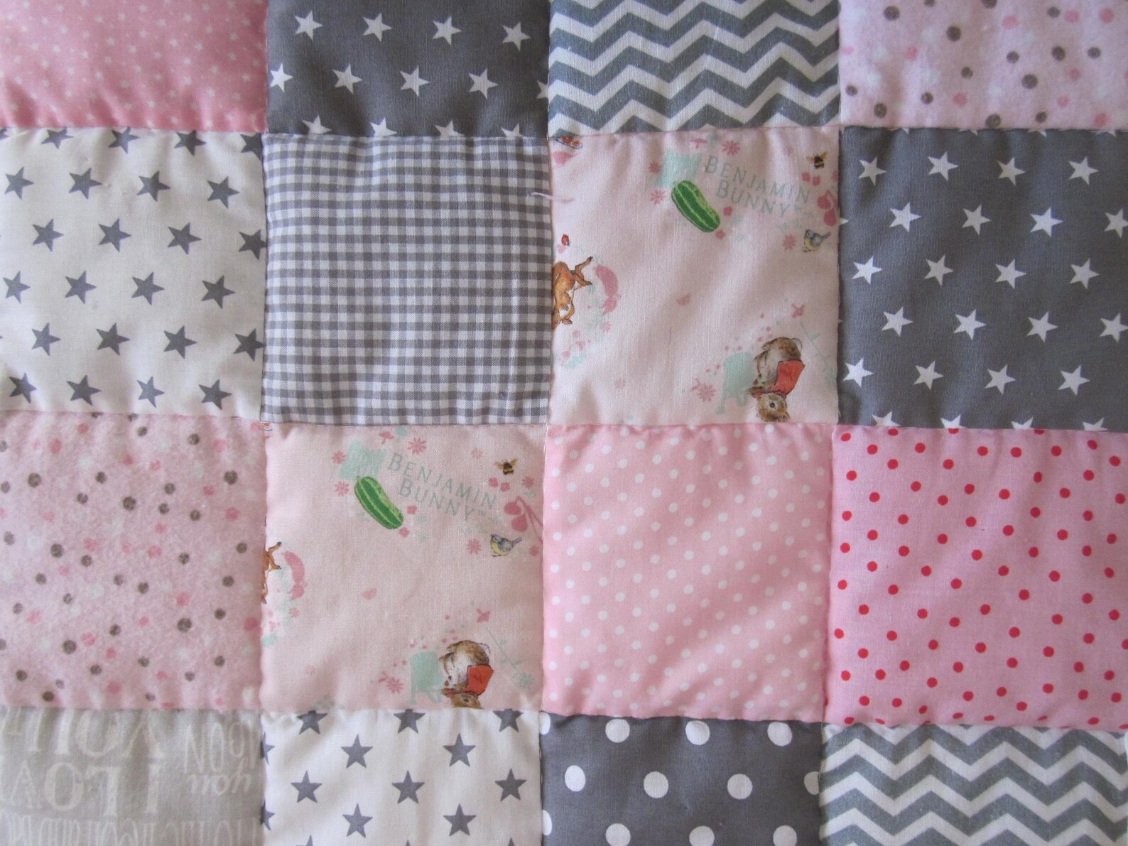 Handmade Patchwork Cot Quilt With Beatrix Potter Fabric - Etsy