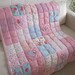 Handmade, Hand Quilted Patchwork Cot Bed Quilt - Etsy