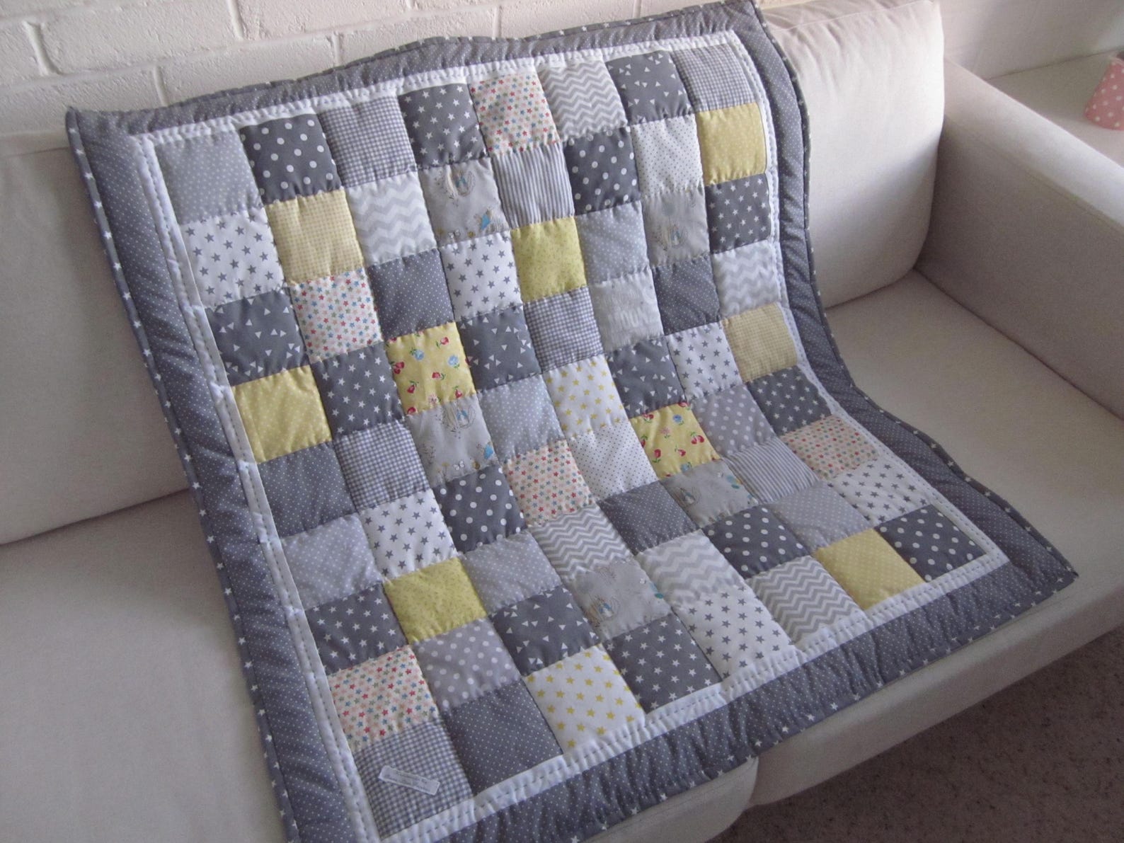 Handmade Patchwork Cot Quilt With Beatrix Potter Fabric - Etsy