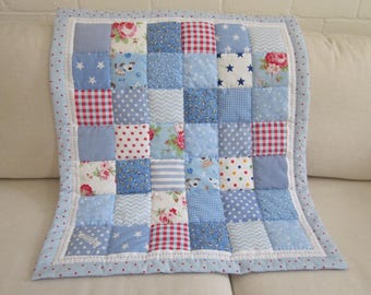 Handmade, Hand Quilted Patchwork Baby Quilt, With Beatrix Potter Fabric ...