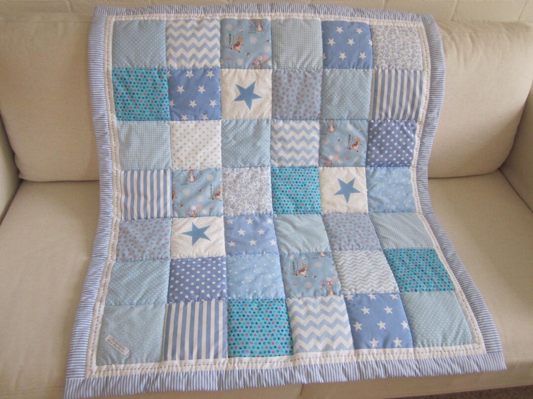 Handmade Patchwork Baby Cot Quilt With Beatrix Potter Fabric - Etsy