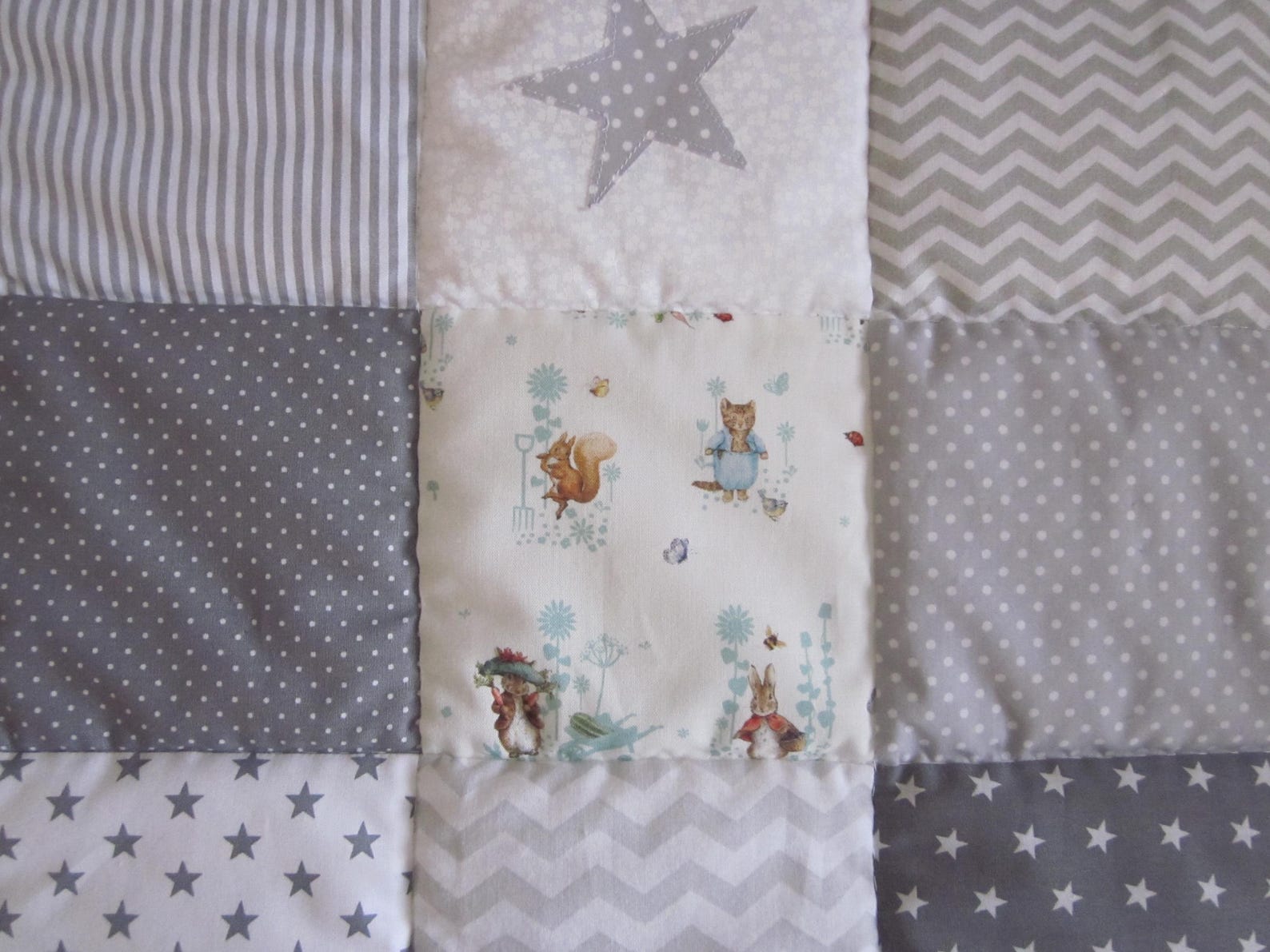 Handmade Patchwork Baby Cot Quilt With Beatrix Potter Fabric - Etsy
