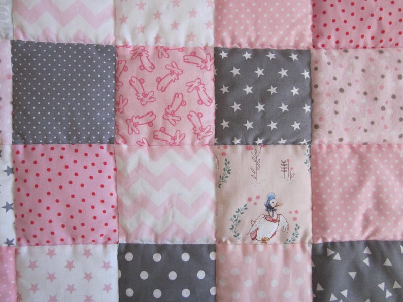 Handmade Patchwork Cot Quilt With Beatrix Potter Fabric - Etsy