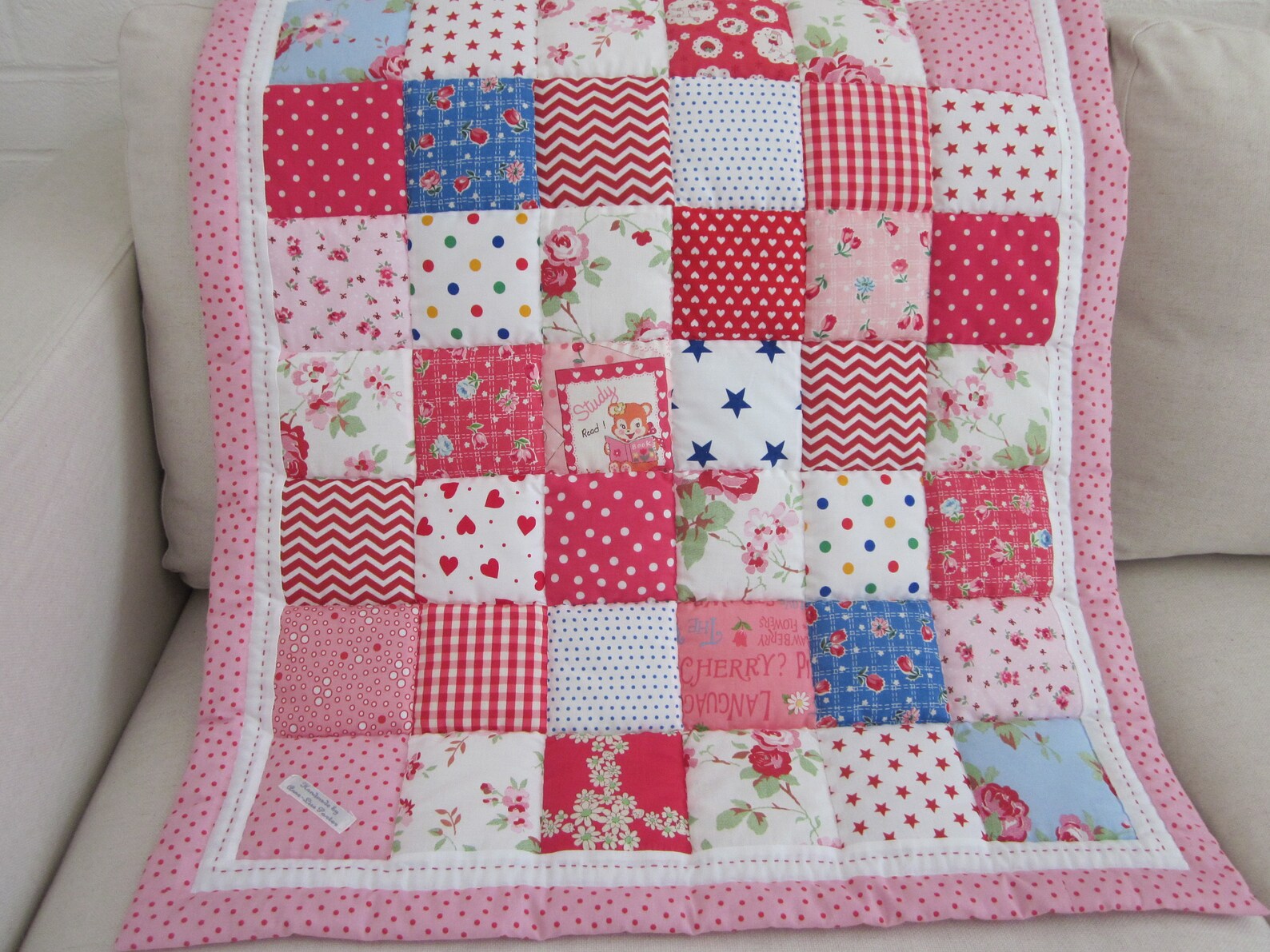 Handmade, Hand Quilted Baby Patchwork Quilt - Etsy
