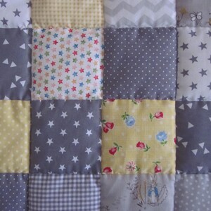 Handmade Patchwork Cot Quilt With Beatrix Potter Fabric - Etsy