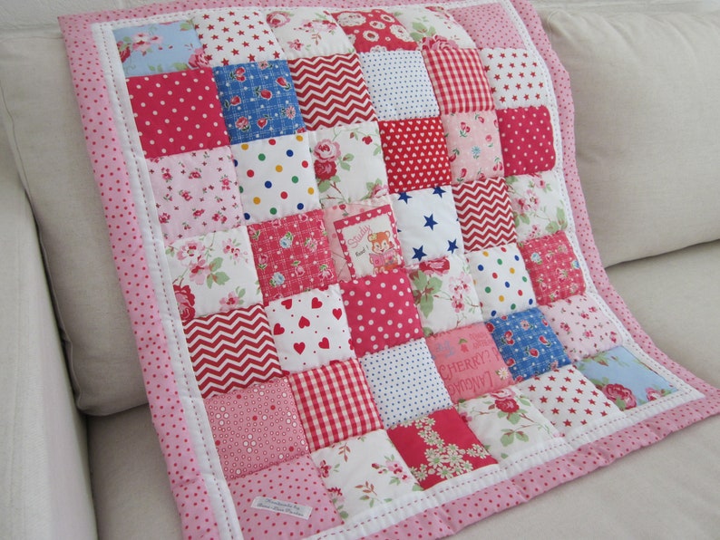 Handmade, Hand Quilted Baby Patchwork Quilt - Etsy