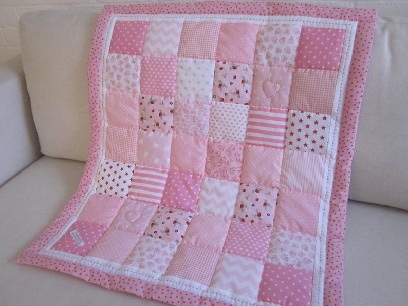 Handmade, Hand Quilted Patchwork Baby Quilt - Etsy