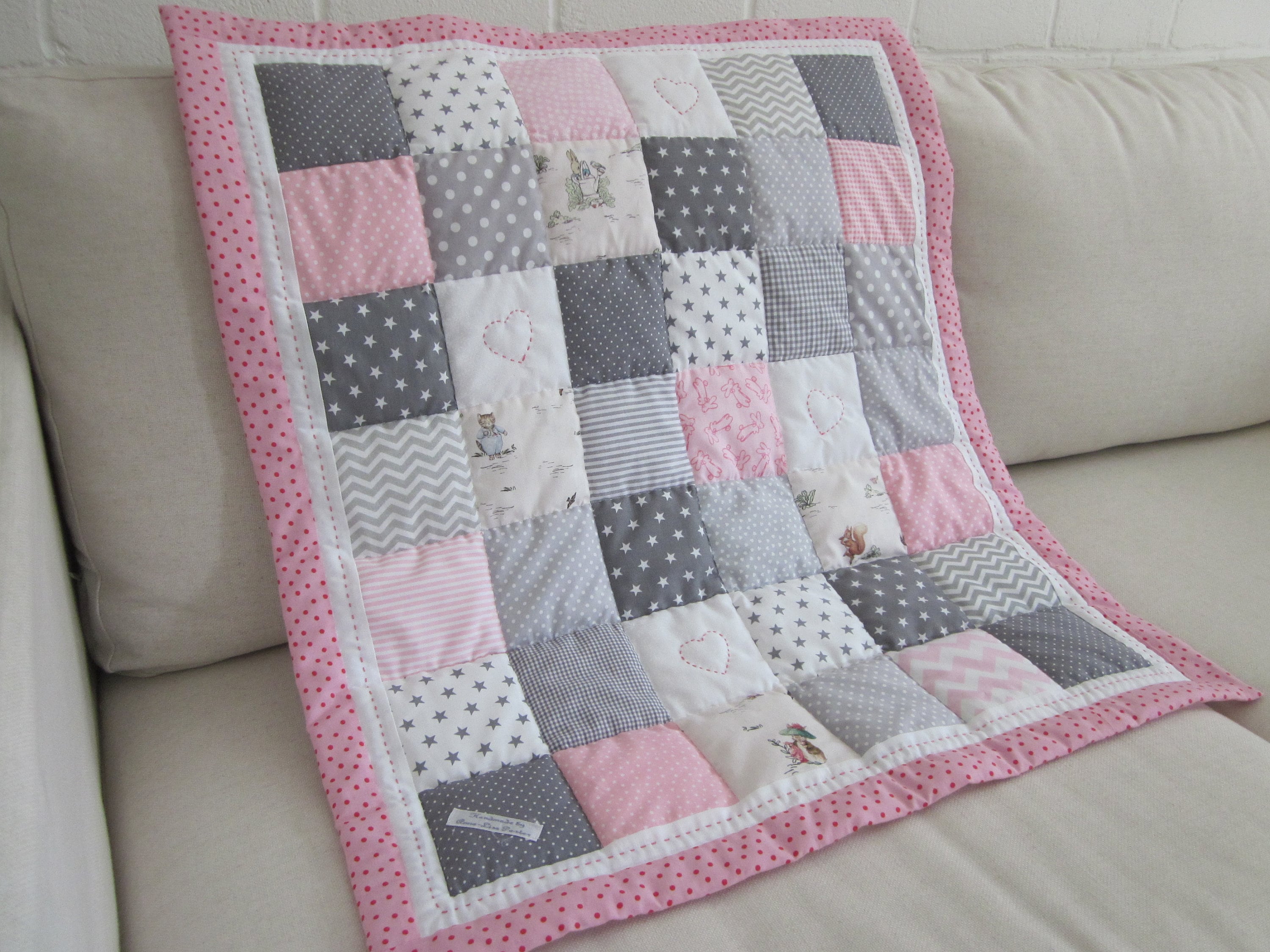 Handmade Patchwork Baby Quilt With Beatrix Potter Fabric - Etsy