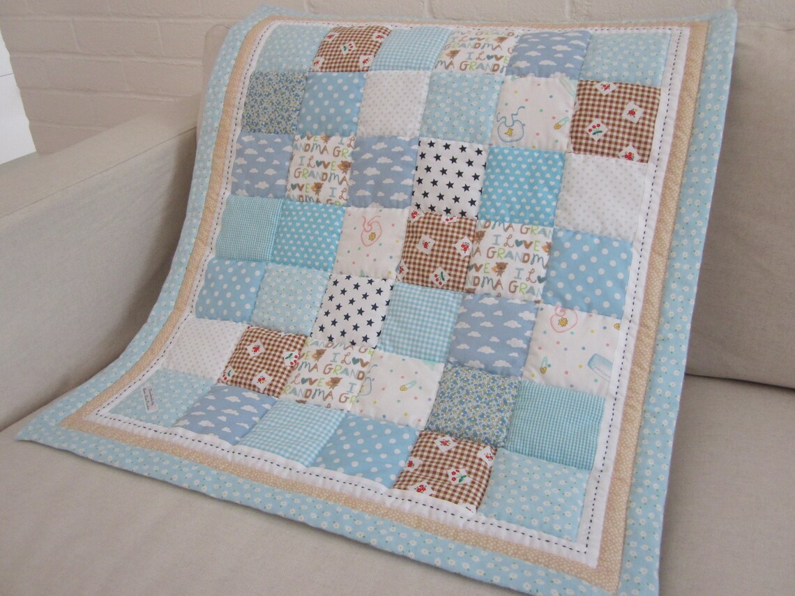 Handmade Patchwork Baby Quilt - Etsy