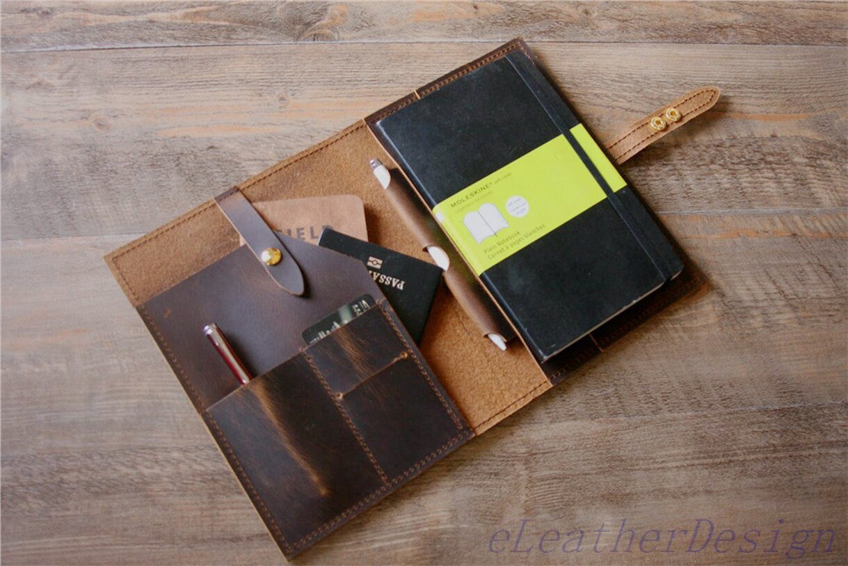 moleskine-leather-notebook-journal-cover-a5-legal-pad-folder-etsy