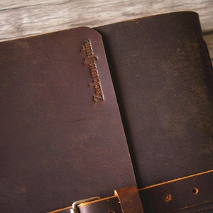 Personalized Leather Notebook Lined Paper Bound, Handmade Large Small ...