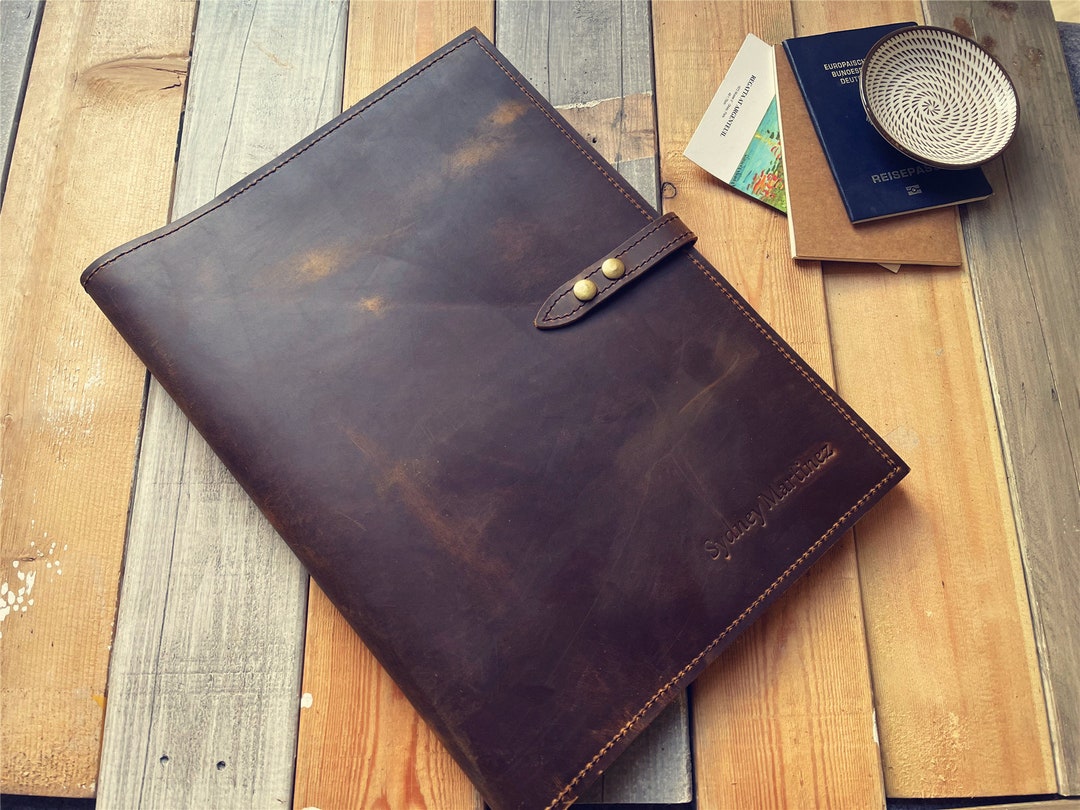 Vintage Brown Leather Microsoft Surface Pro Case: Portfolio Sleeve - Etsy