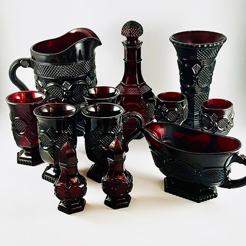 Avon Cape Cod Ruby Butter Dish. - Etsy