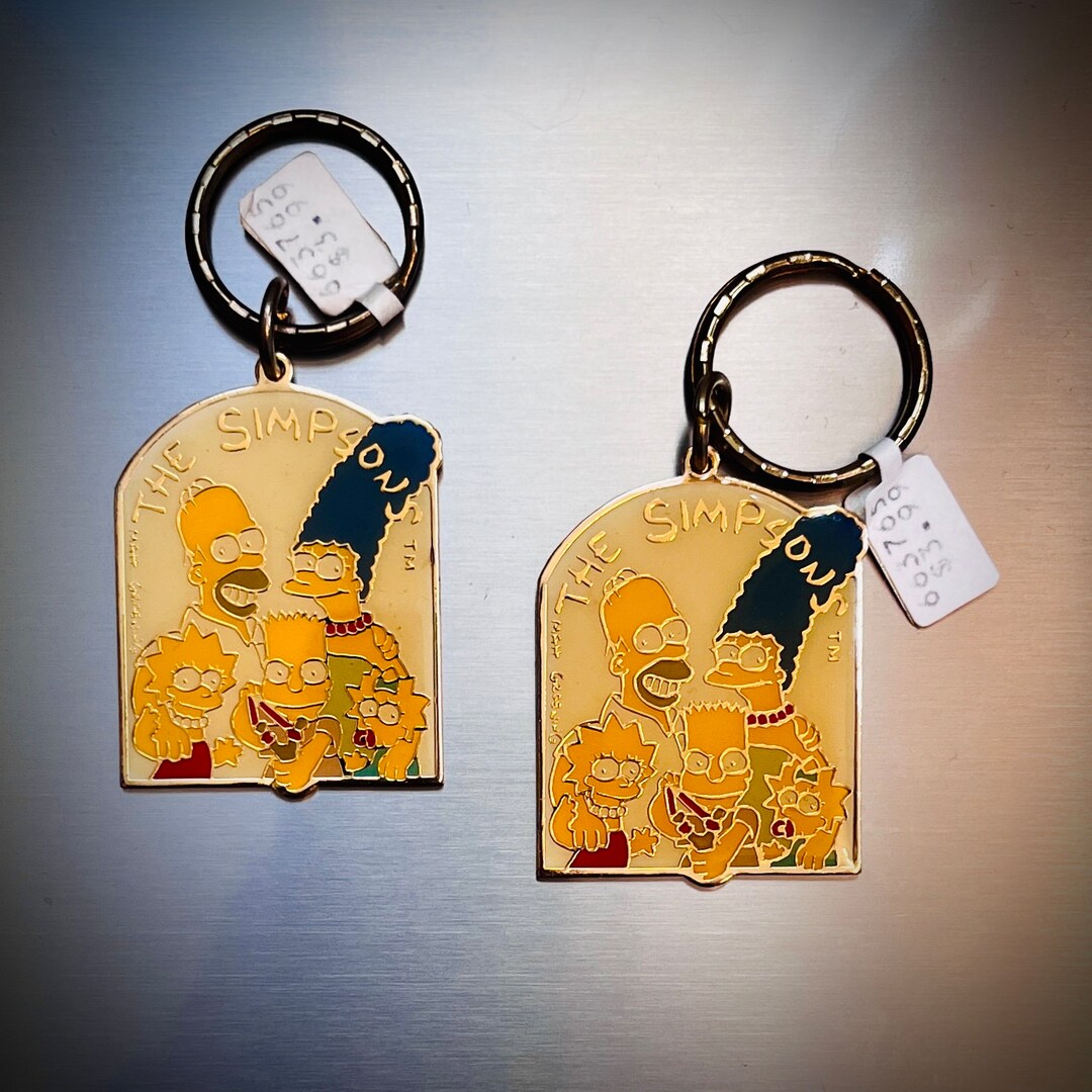 NOS 1990 20th Century Fox the Simpsons Enamel Keychain • Simpsons ...