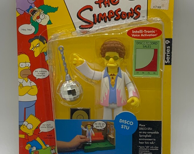 Playmates the Simpsons Disco Stu Action Figure - Etsy