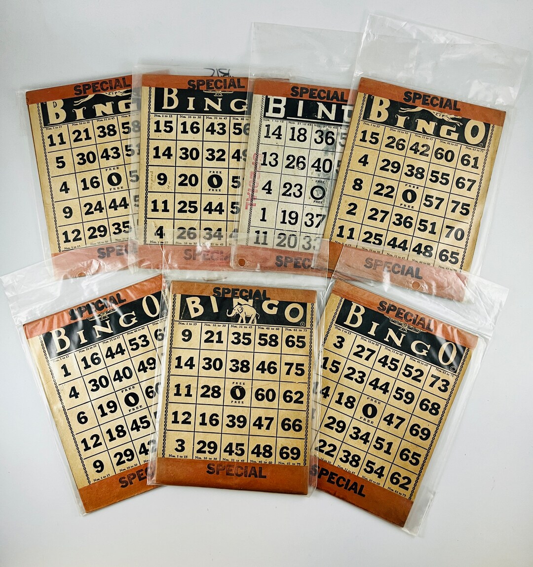 Vintage Bingo Cards Heavy Cardboard - Etsy