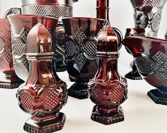 Vintage Avon Cape Cod Ruby Dinnerware Set - Etsy