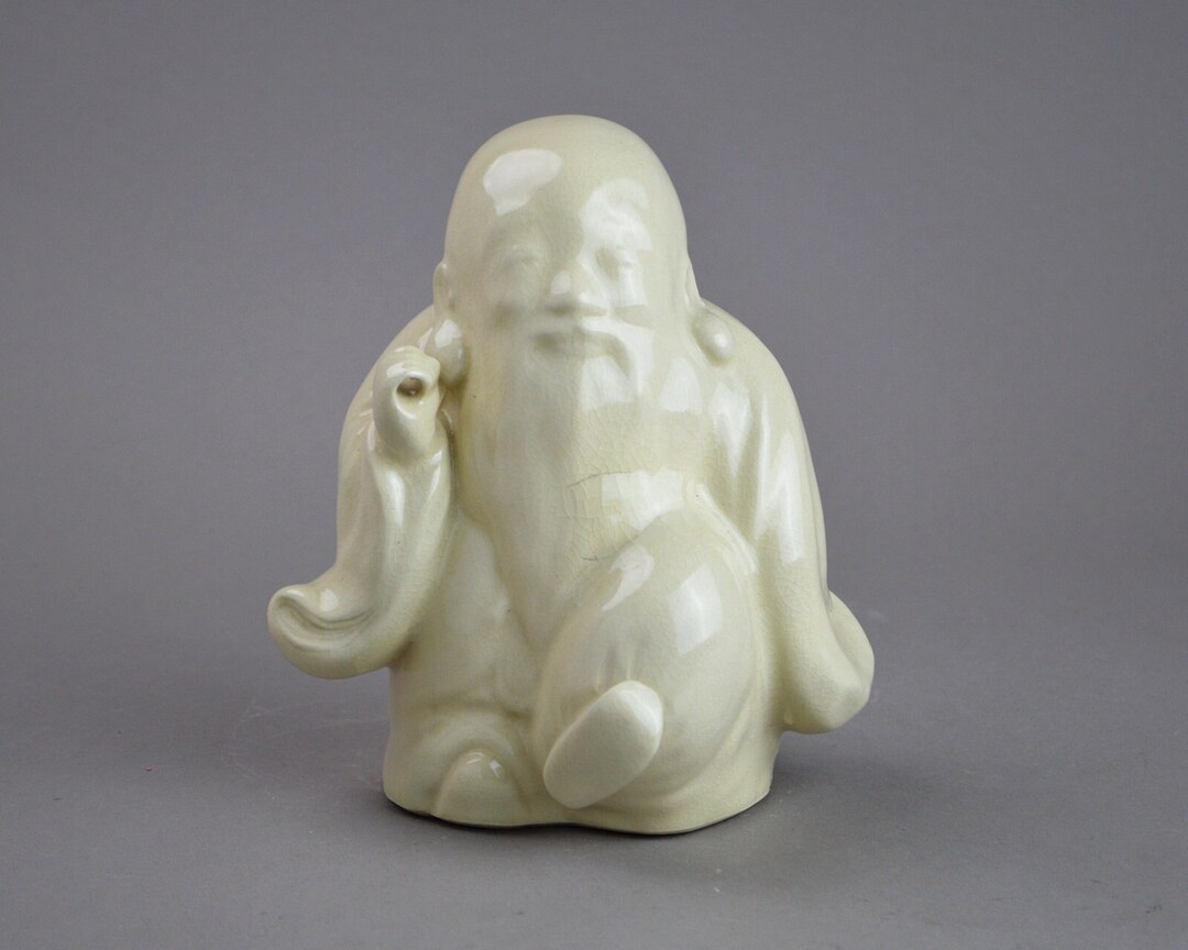 Japanese Vintage God of Happiness Wisdom Kyoto Ware Figurine Japan ...