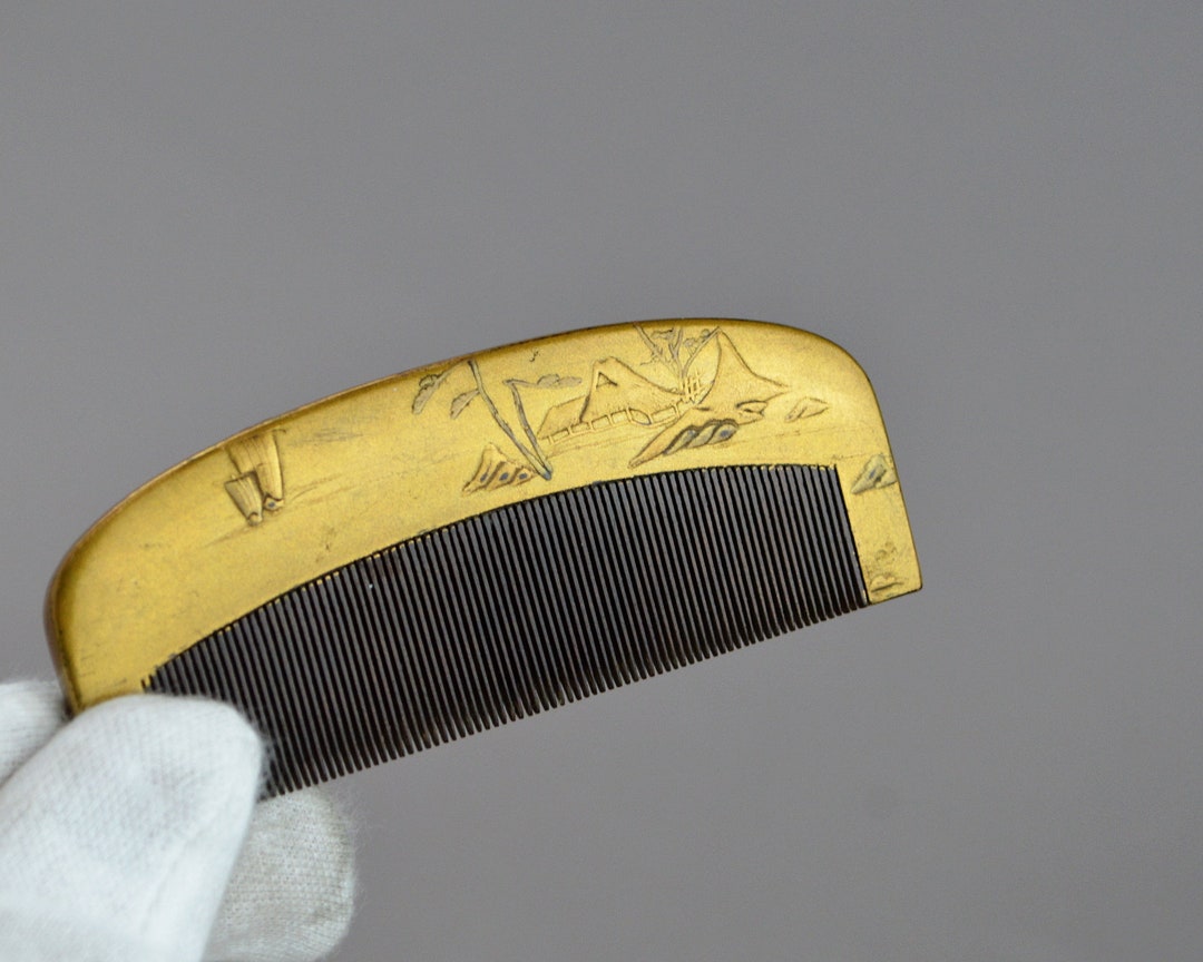 Antique Japanese Comb. Kogai. Kushi. Kanzashi Hair Stick Geisha Maiko ...