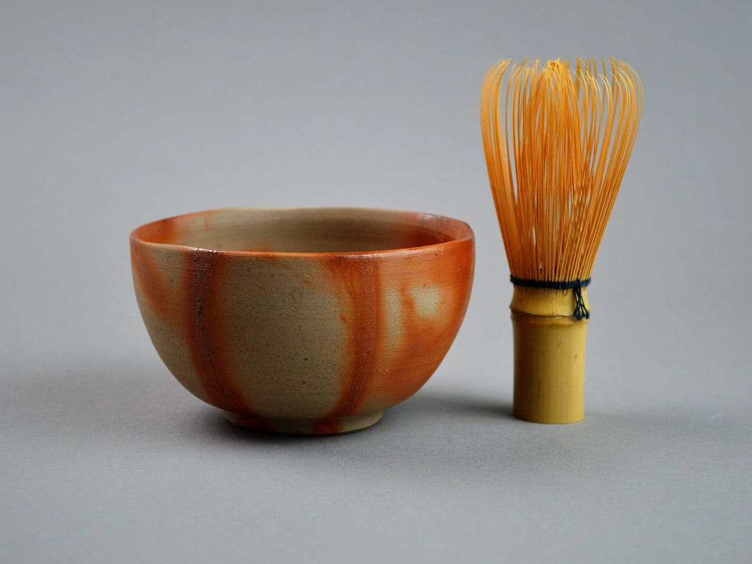 Japanese Vintage Yoshitomo Bizen Bowl Hidasuki Small Chawan Tea Yunomi ...