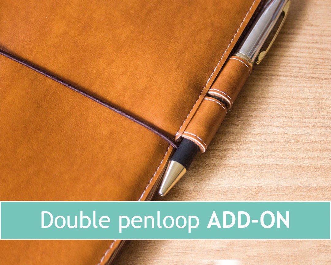 Double Pen Loop Add-on, Traveler Notebook Cover, Planner Pen Holder ...