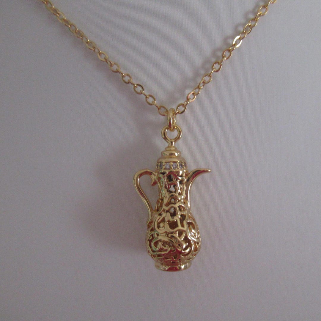 Catherine Inspired Replikate Dallah Arabic Coffee Pot Charm Pendant ...