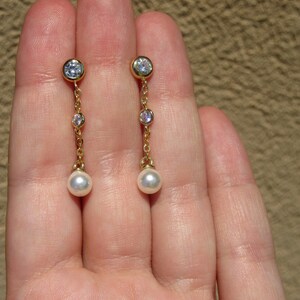 Lady Di Diana Princess of Wales Inspired Yellow Gold Round Faux Pearl ...