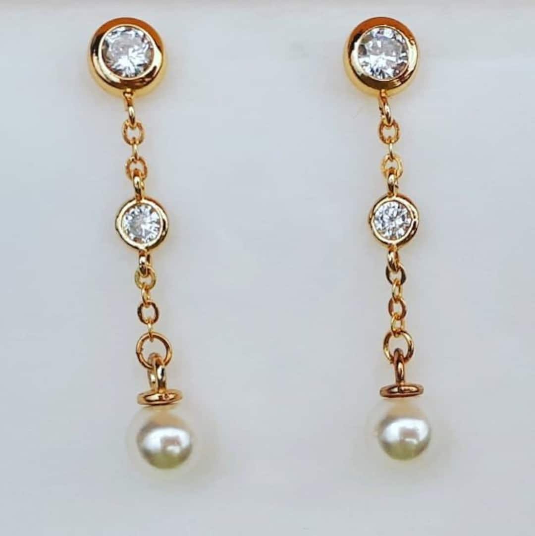 Lady Di Diana Princess of Wales Inspired Yellow Gold Round Faux Pearl ...