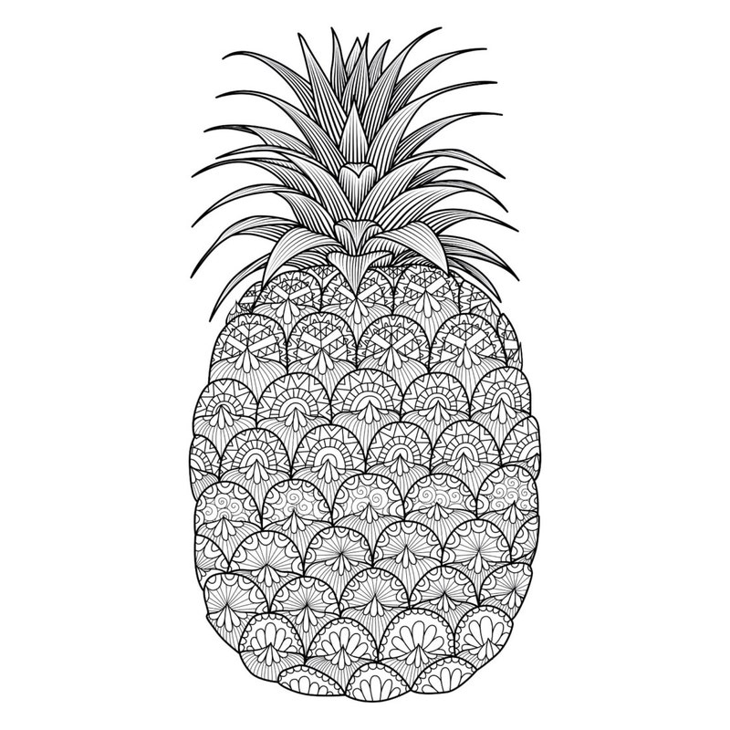 Pineapple Zentangle - Etsy