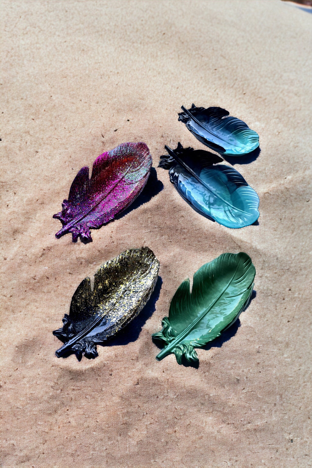 Resin Feathers With Pearl Pigments & Glitter - Etsy