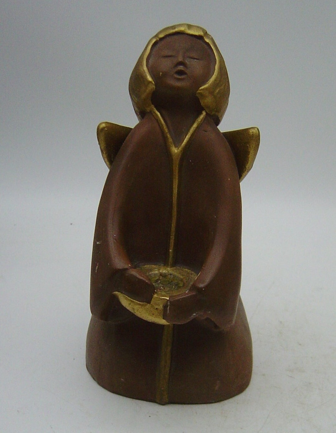 Vintage Bozen Thun Bolzano Pottery Angel Candle Holder 19 Cm - Etsy