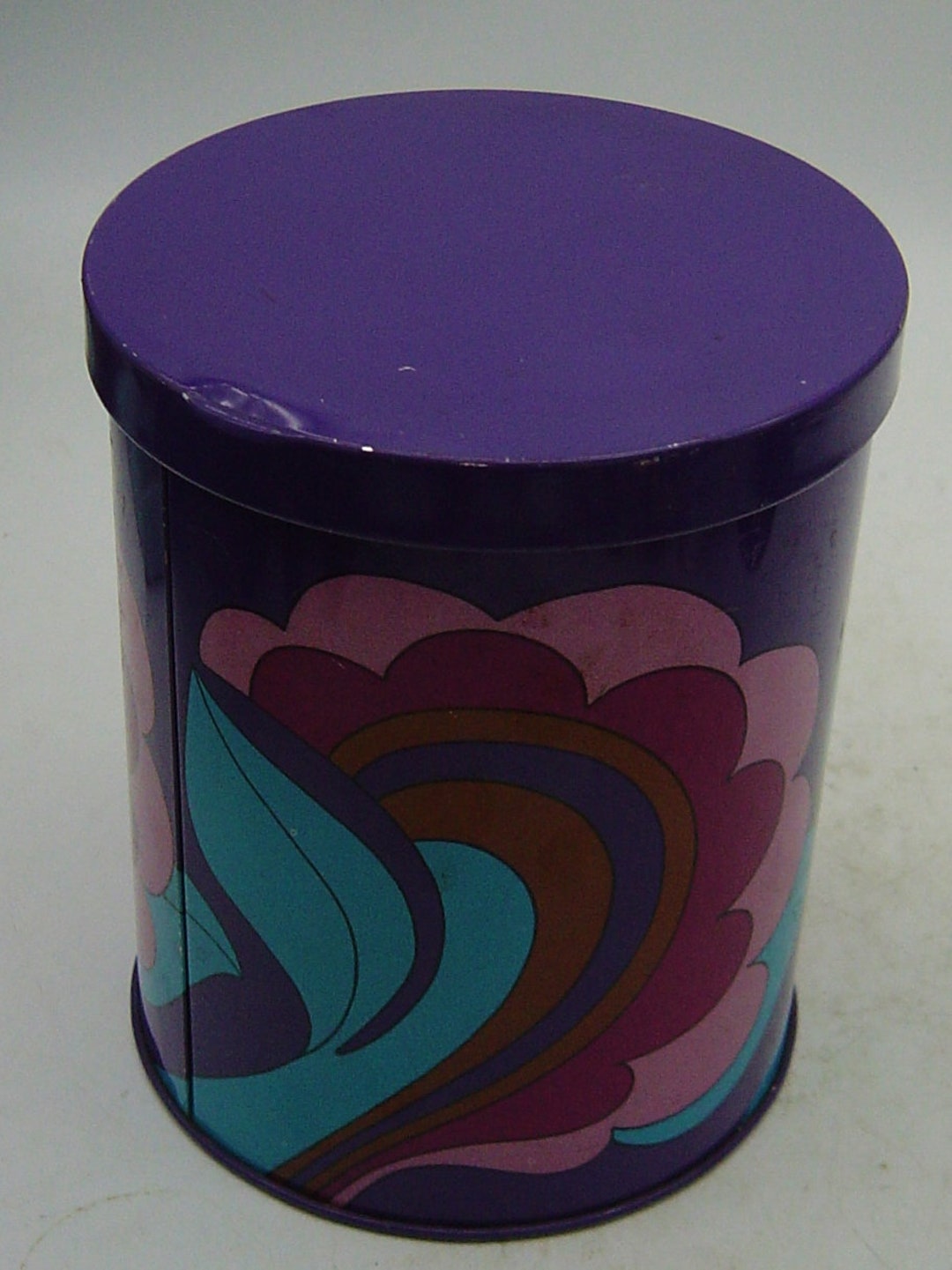 Funky Vintage 60s/70s Pop Art Tin Box - Etsy