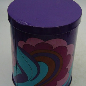 Funky Vintage 60s/70s Pop Art Tin Box - Etsy