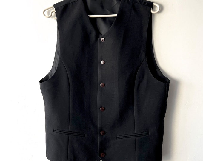 Vintage Gentleman's Vest Mens Formal Fitted Waistcoat Size Small Mens ...