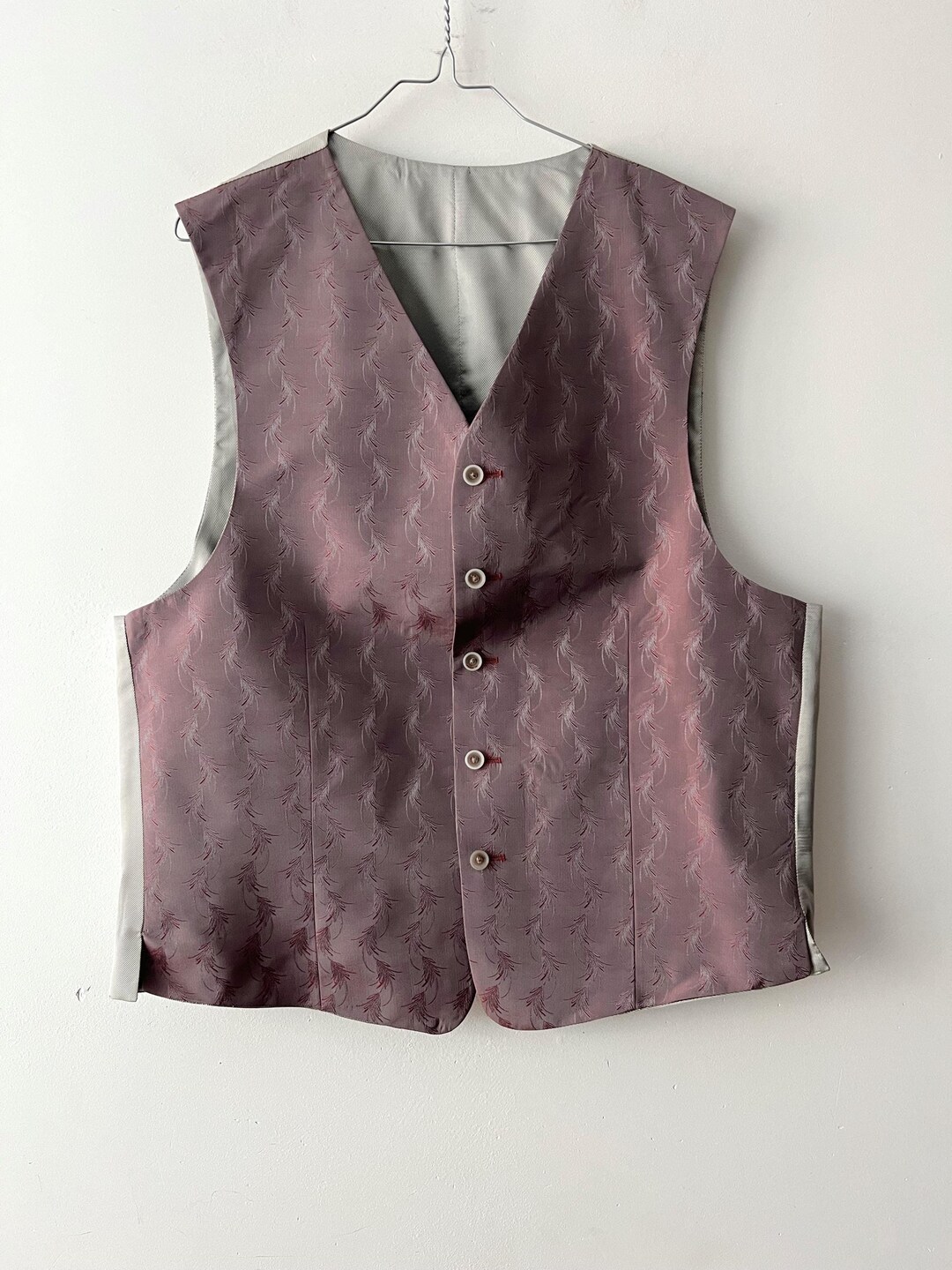 Vintage Gentlemen's Formal Vest Patterned Fitted Waistcoat Edwardian ...