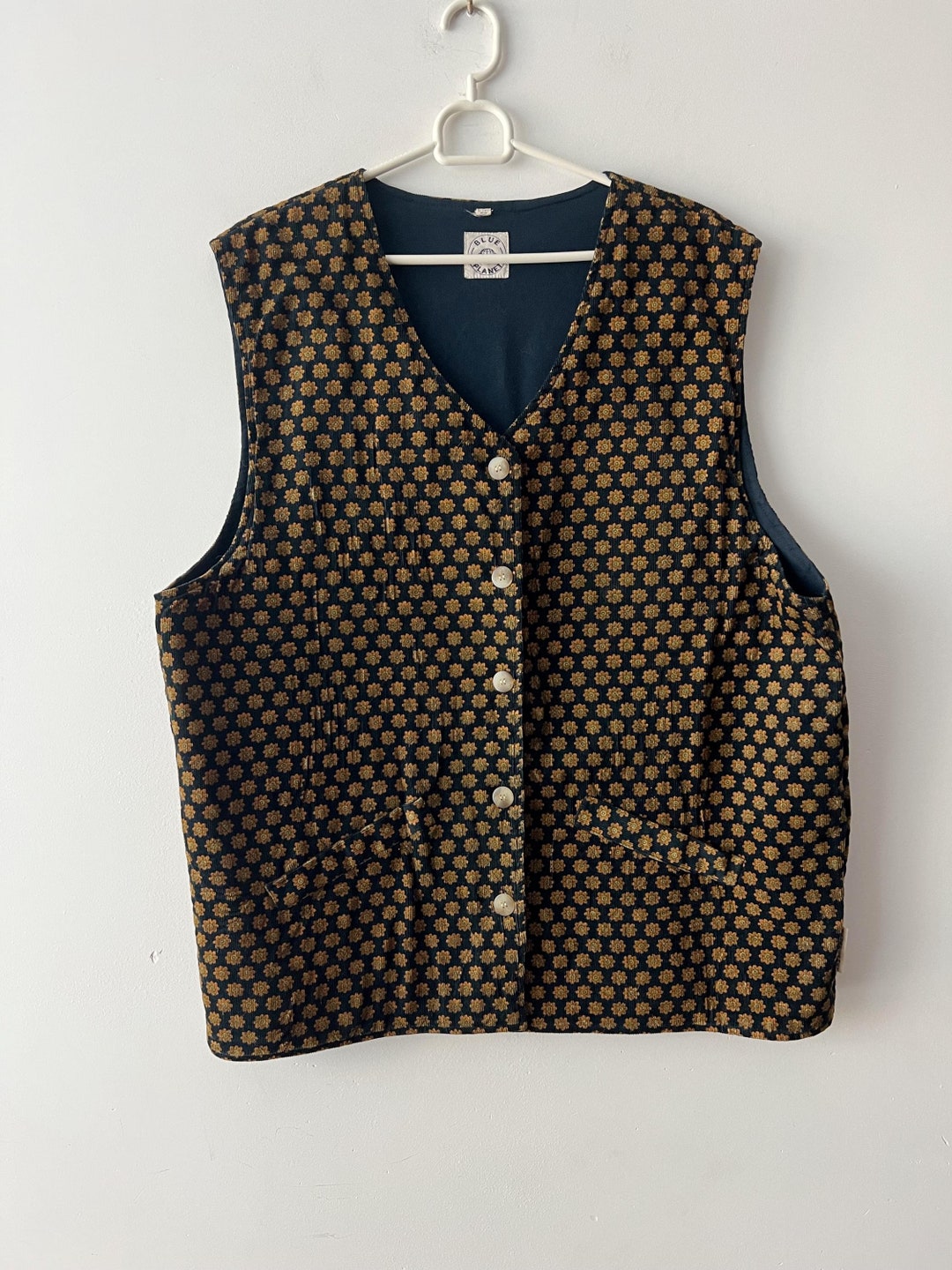 Vintage Corduroy Garden Vest Women Comfortable Outerwear Sleeveless ...