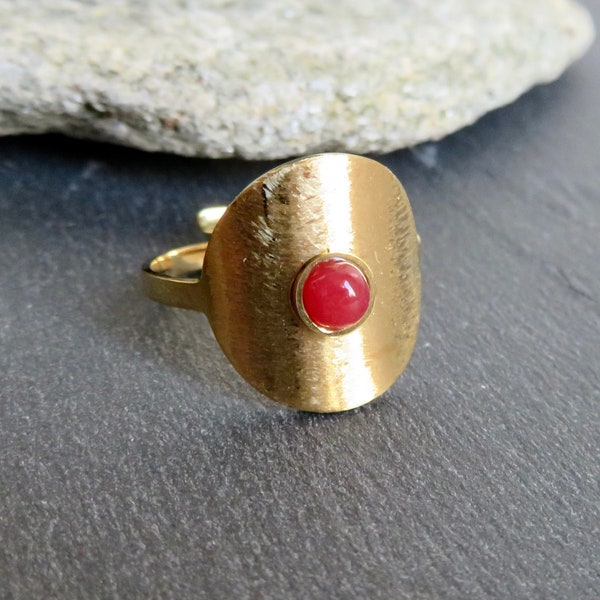 Red Stone Ring - Etsy