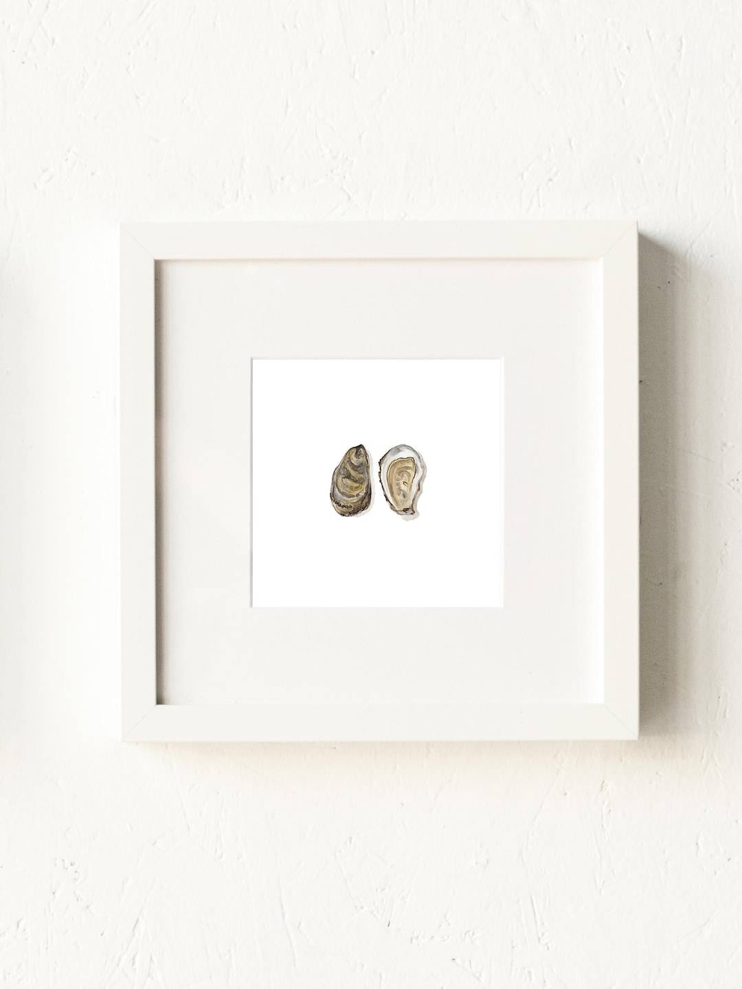 Miniature Oyster Shell Watercolor Print – Tiny Coastal Seashell Art ...