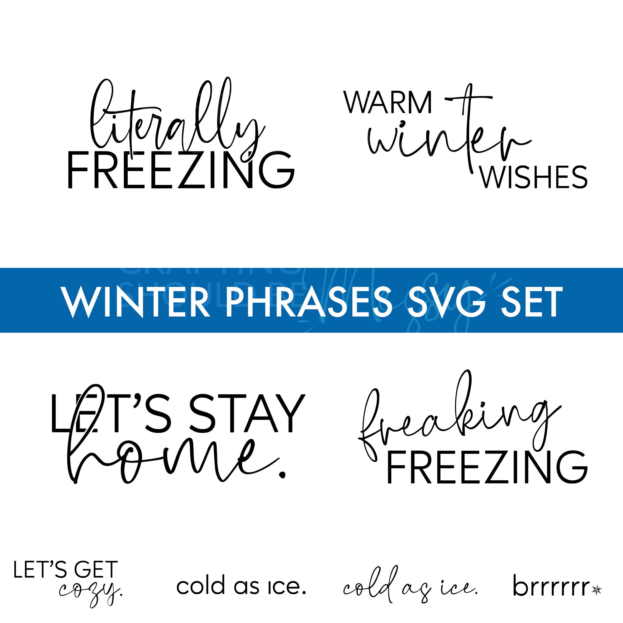 Winter Sayings SVG File Downloadable Cut File for Cricut | Etsy