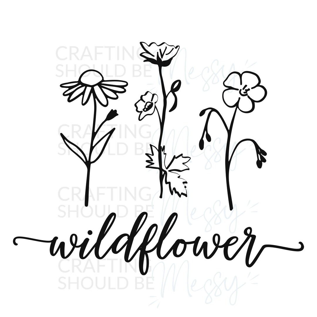Wildflower SVG File, Downloadable Cut File for Cricut, Silhouette ...