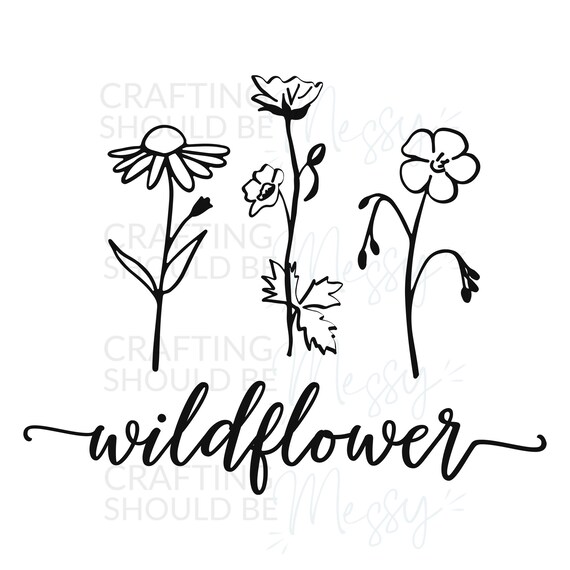 Wildflower SVG File Downloadable Cut File for Cricut | Etsy