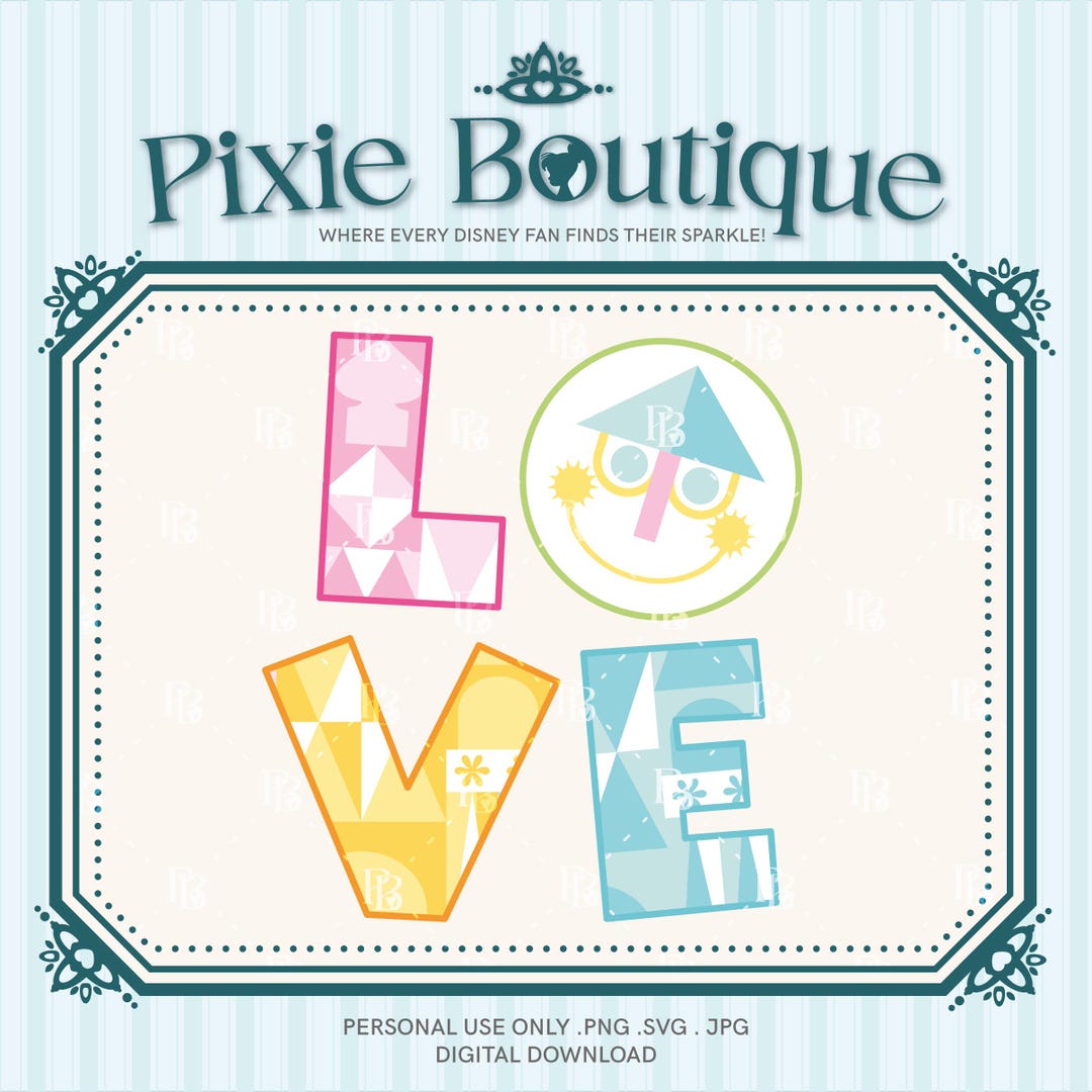 Love Small World - PNG - SVG - JPG - Digital Download - Inspired Design ...